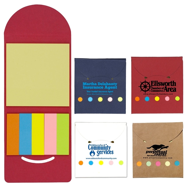 Promotional Recycled Sticky Notes And Flags Booklet